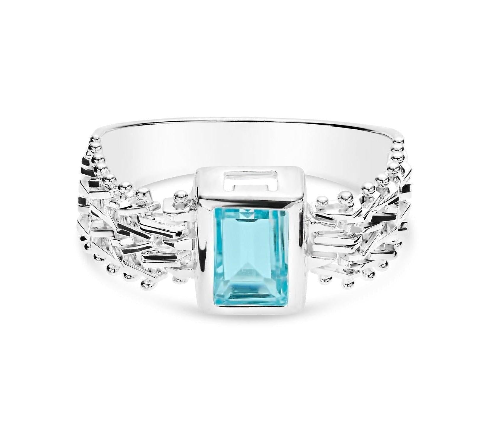 Imperial Silver Wheat Gemstone Ring – Imperial Jewelry